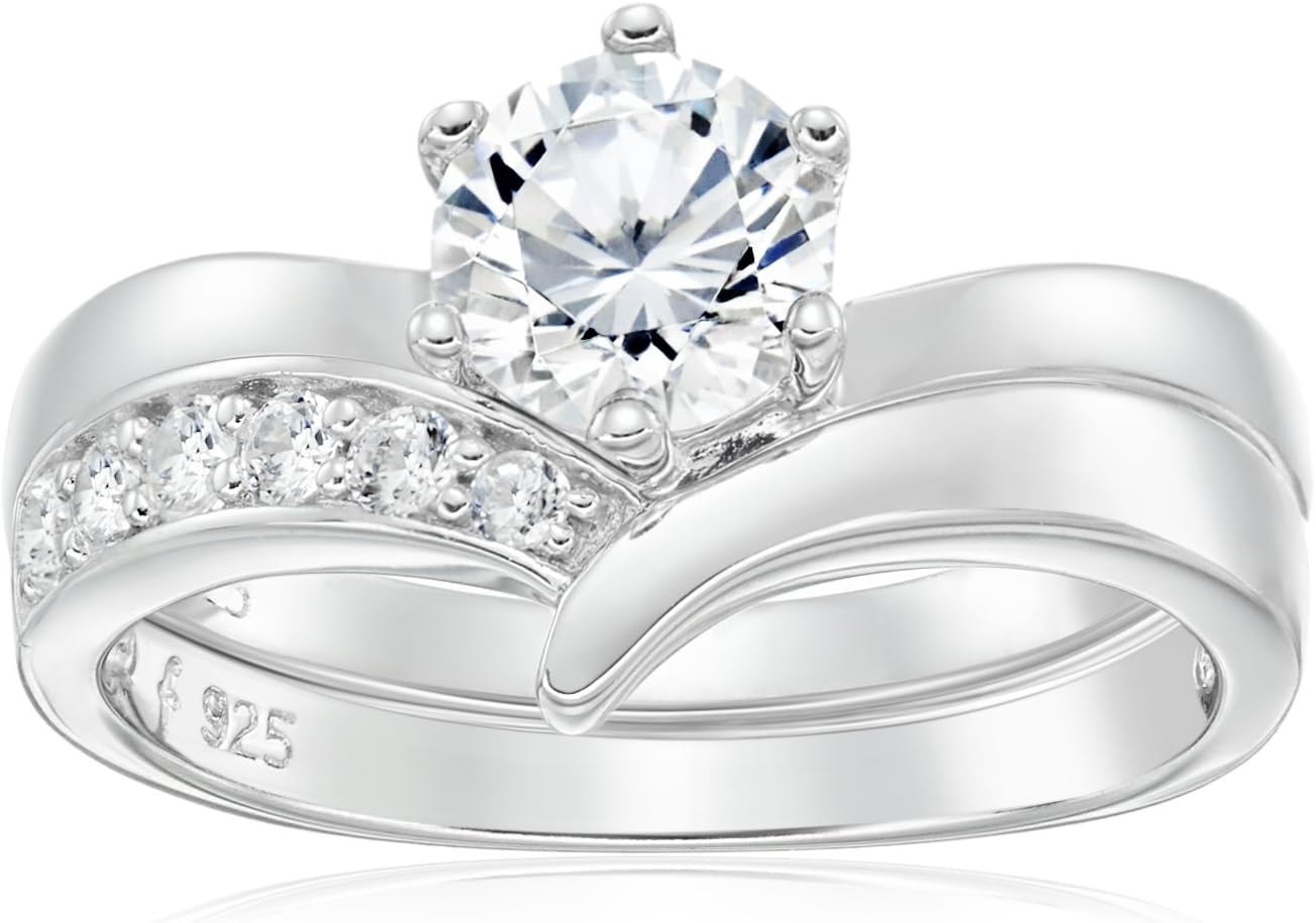 Amazon.com: Amazon Collection Platinum Plated 925 Sterling Silver AAA ...