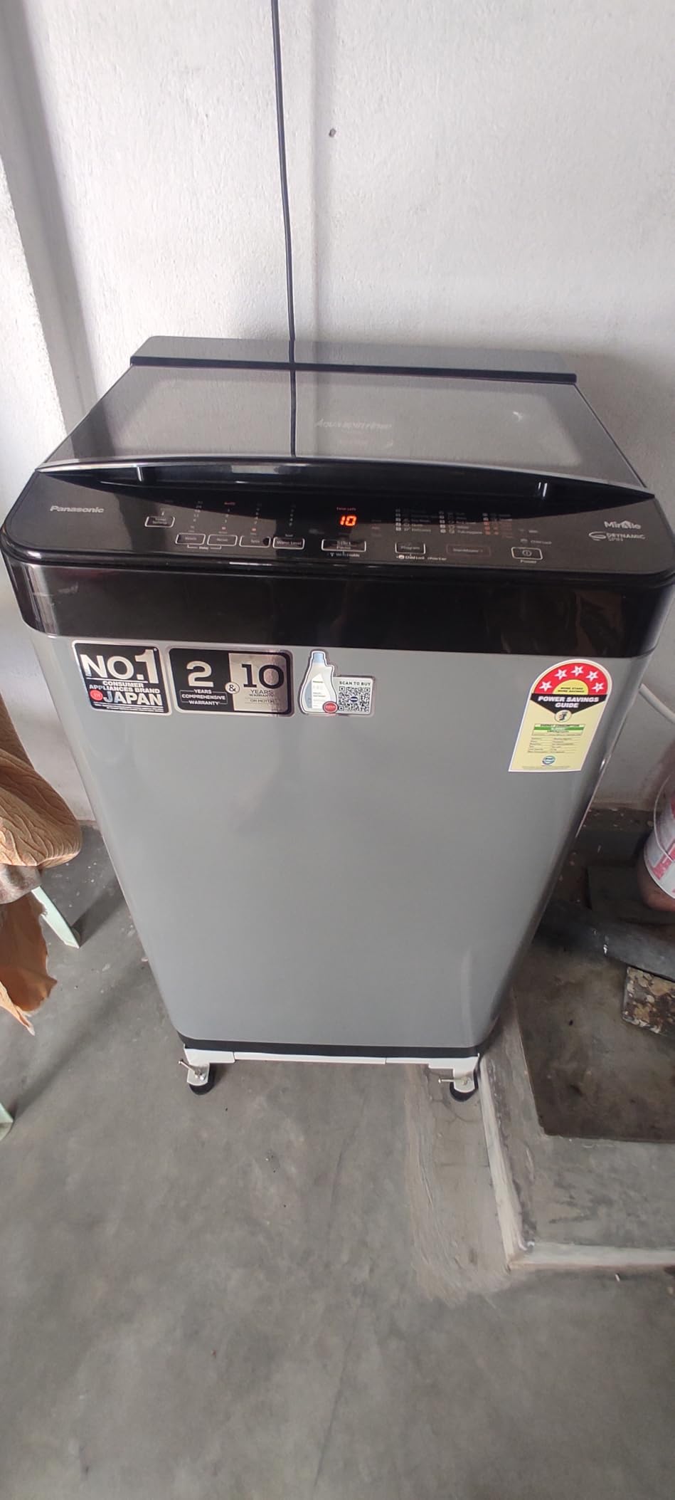 Panasonic 7 Kg Wifi Fully-Automatic Top Loading Smart Washing Machine ...