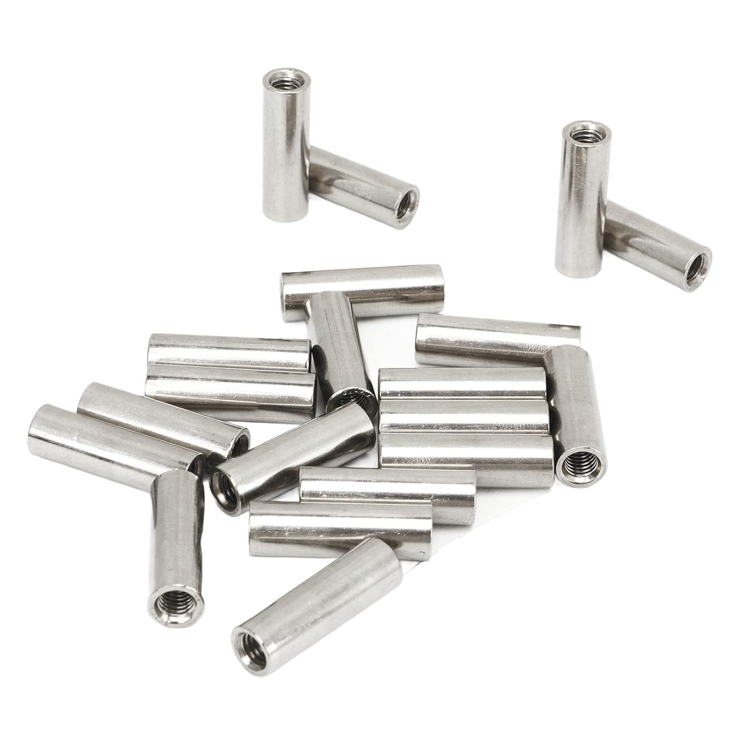 20Pcs M5 Female Thread Coupling Nuts, M5 Round Connector Nuts ...