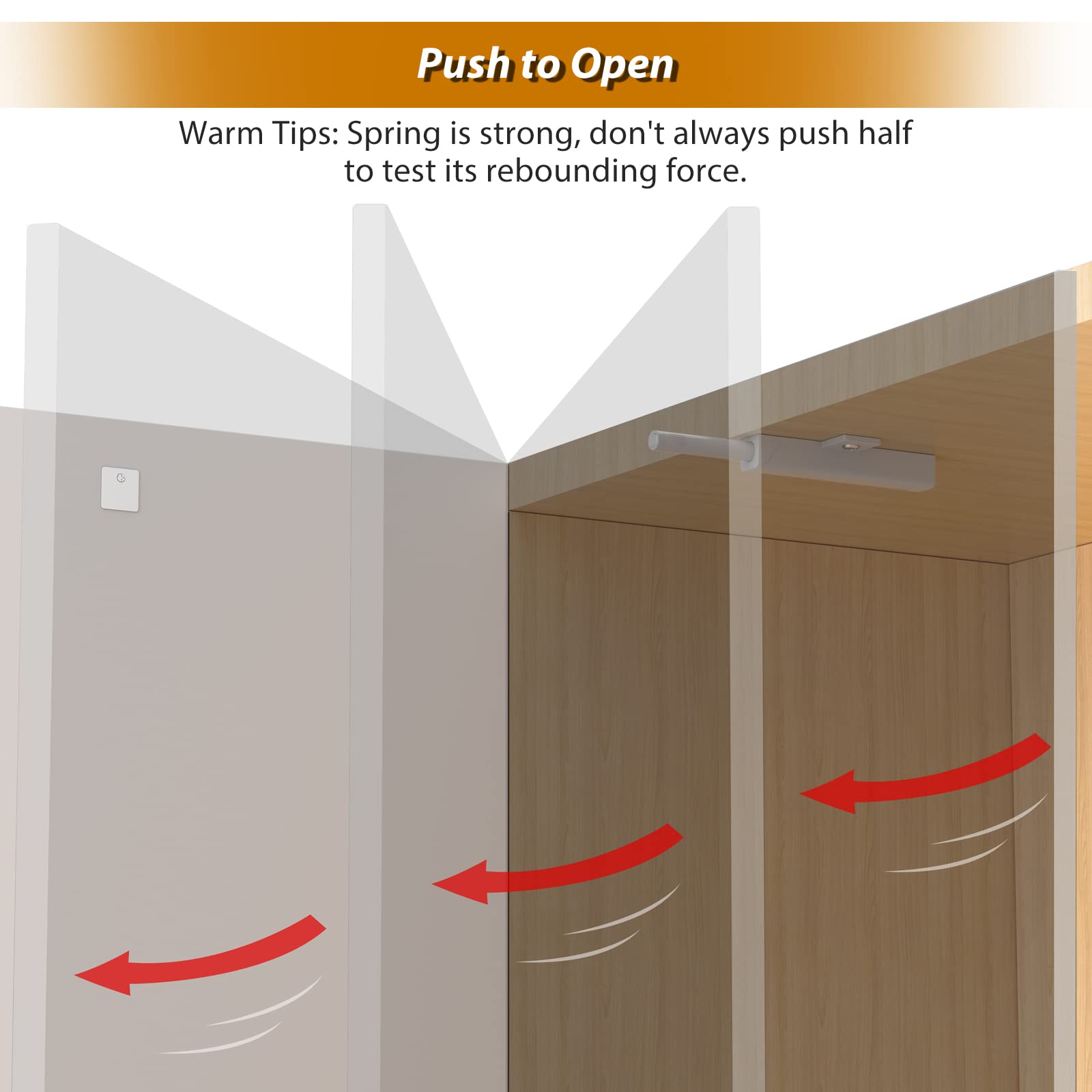 Snapklik.com : Magnetic Push Door Latches 4 Pack Heavy Duty Touch Latch ...