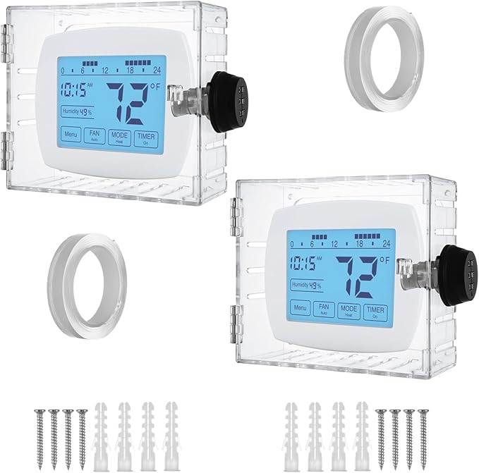 Amazon.com: YOUNTHYE 2PCS Thermostat Lock Box with Key Square ...