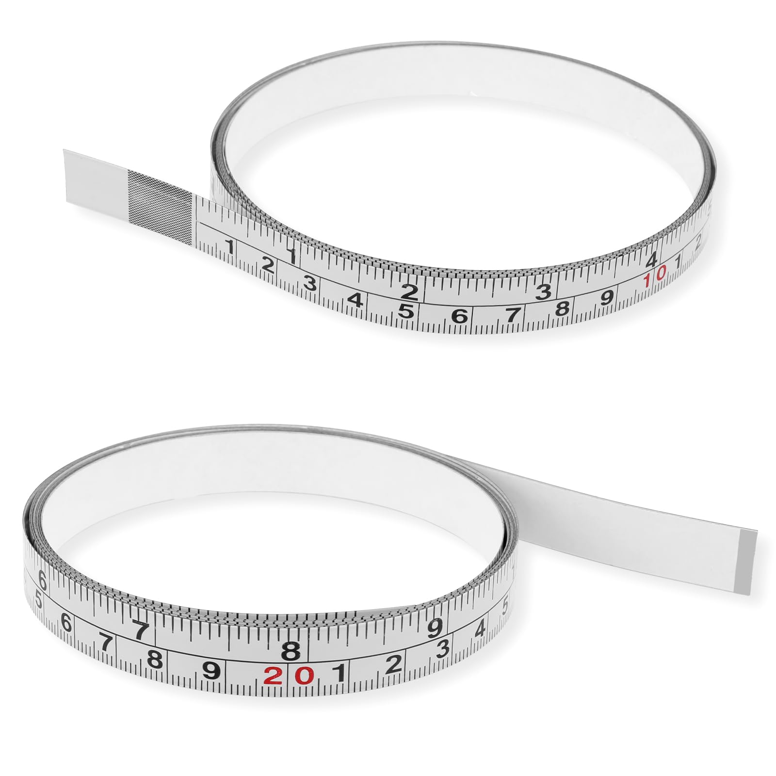 2 Packs 1/2-Inch Self-Adhesive Measuring Tape Left-Right Reading Ruler ...