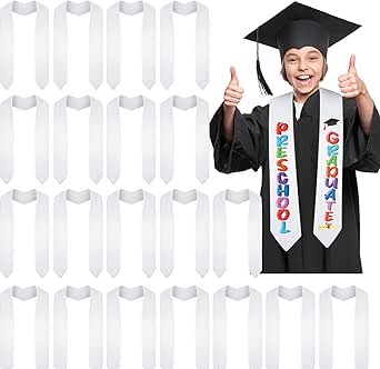 Amazon.com: 20 Pcs Sublimation Blank Graduation Stole Sash Plain Honor ...