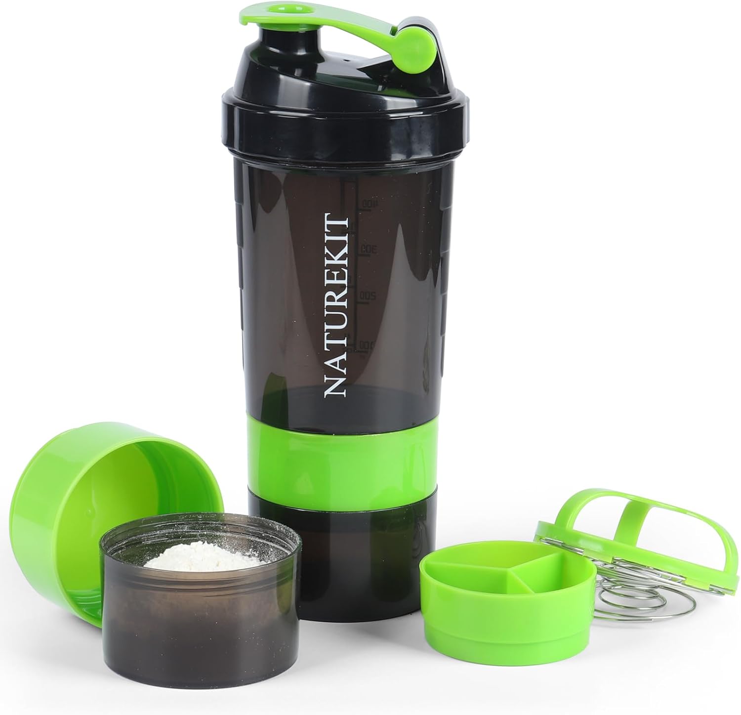 Amazon.com: NATUREKIT Shaker Bottle,Protein Shaker with Powder Storage ...