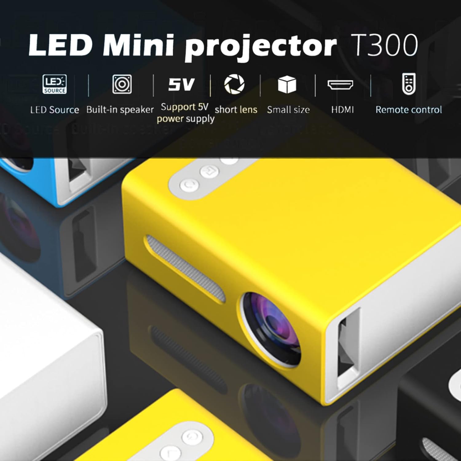 Buy Auto Sticks Pure Portable USB LED TF AV 0.38x0.28in HD HDMI Mini ...