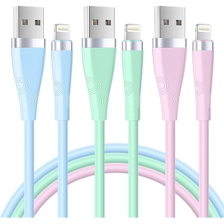 iPhone Charger Cable 3Pack 6FT/1.8M, MFi Certified Lightning Cable Fast ...