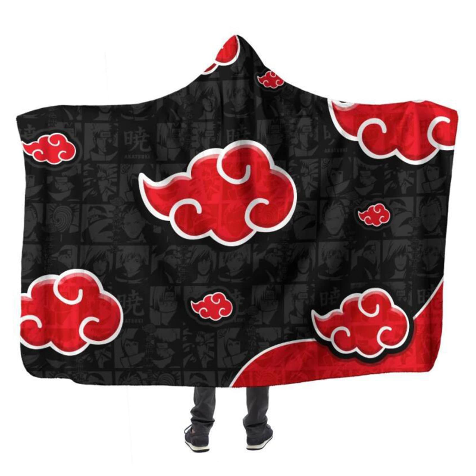 Buy Wearable Blanket Akatsuki Cape Costume: Itachi Uchiha Cloak Throw ...