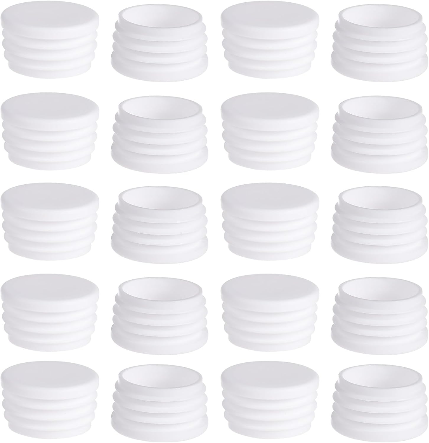 50pcs Round Plastic Furniture Leg Plugs Chair Leg Floor Protectors Tube ...