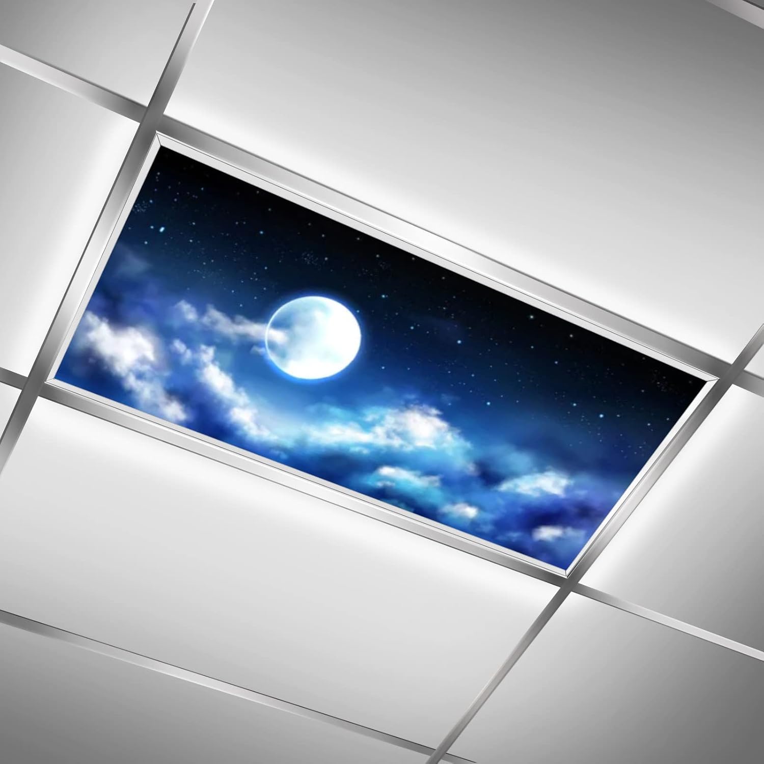 Amazon.com: Night Sky with Stars and Clouds,Dark Blue,Fluorescent Light ...