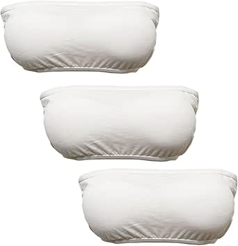 Fuzzleehi Women's Disposable Tube Tops Strapless Bra with Removable ...