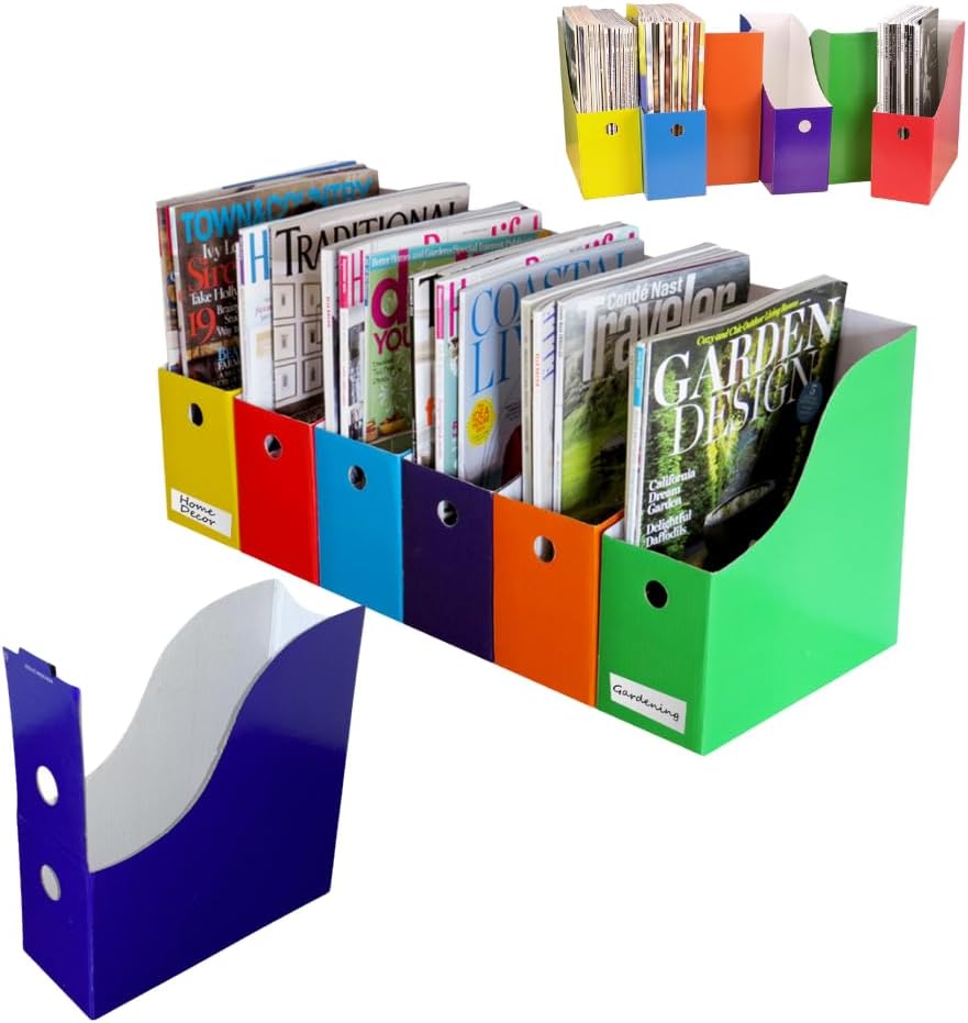 Amazon.com : Nisorpa 12 Pcs Book Bins for Classroom Colorful Book and ...