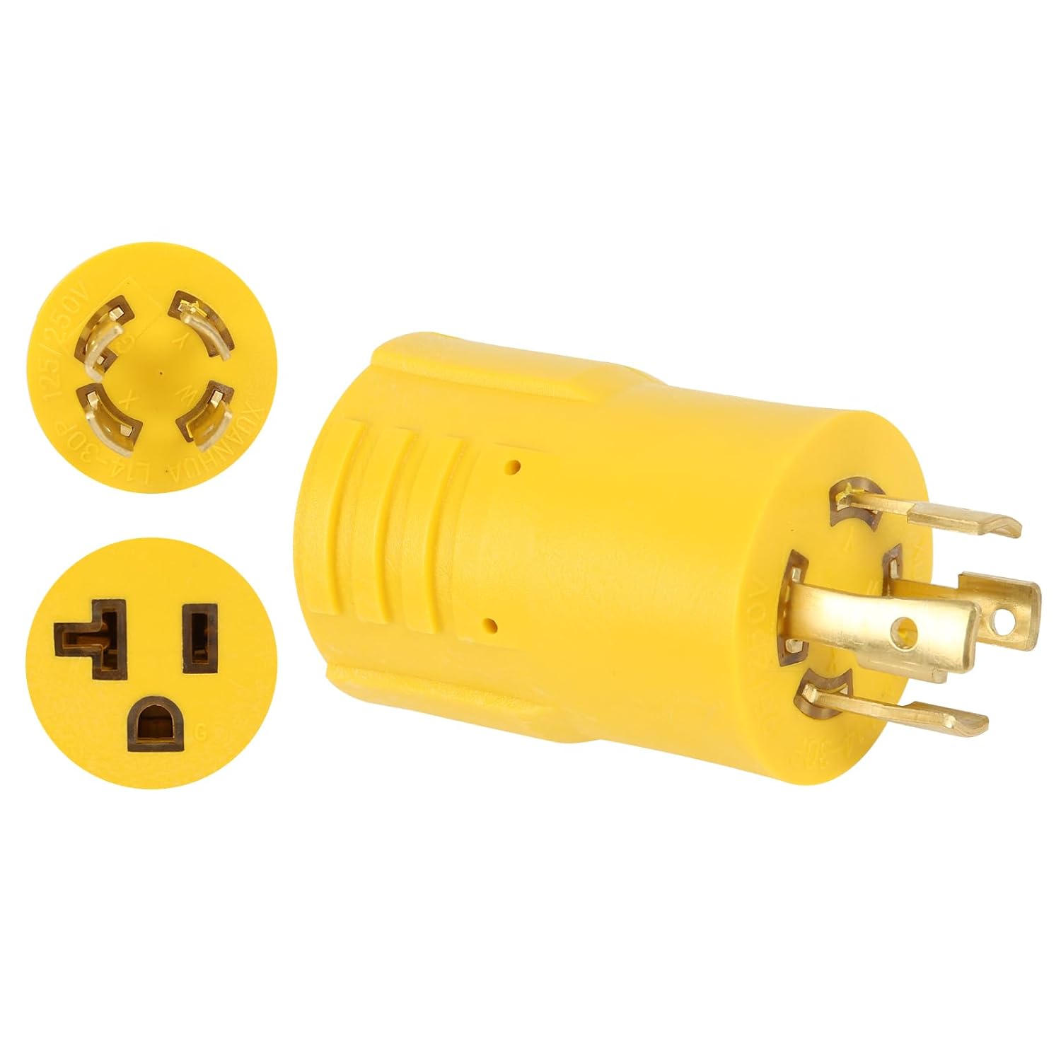 WHXGG NEMA L14-30P to 5-15R Compact Power Adapter Connector, 3 Prong ...