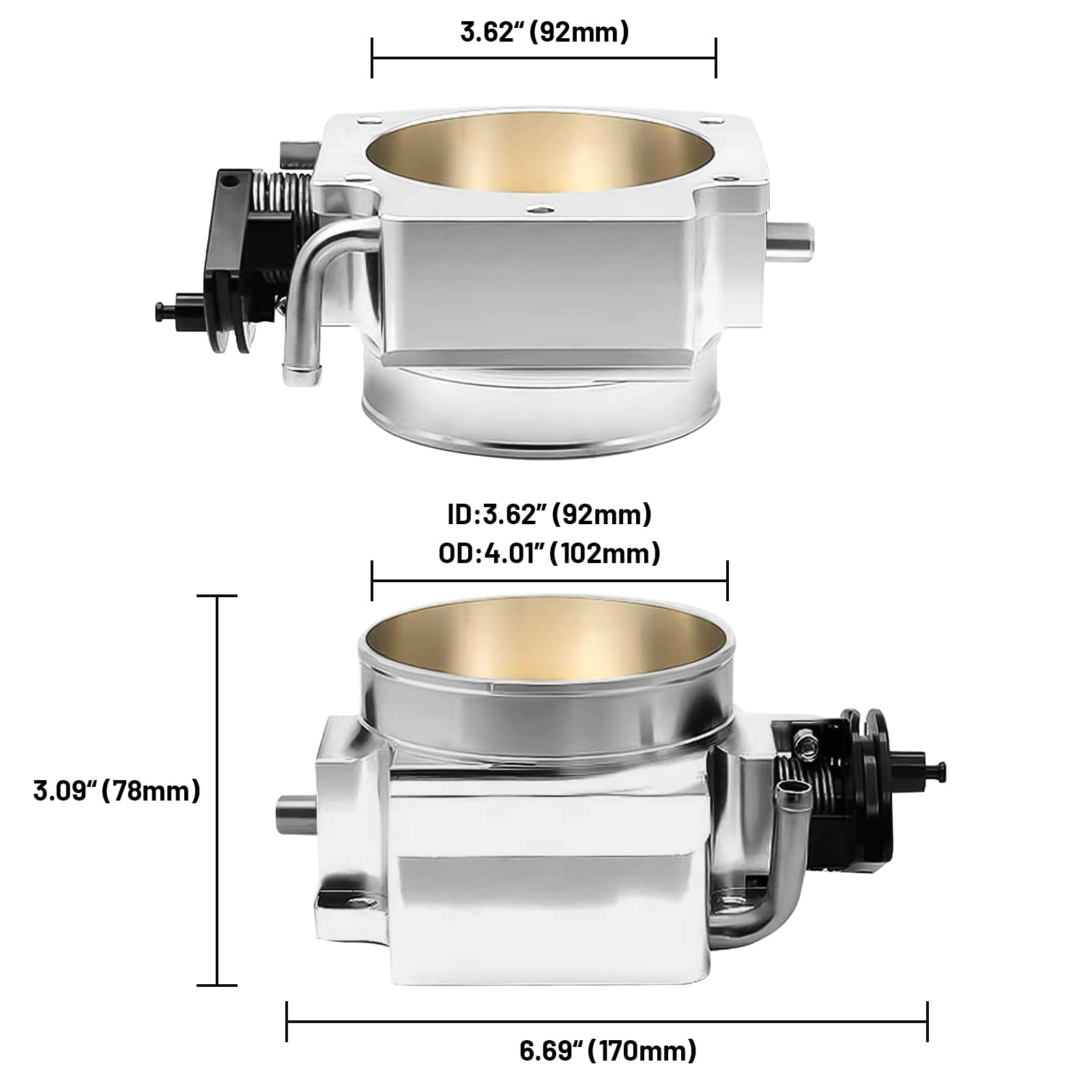 Snapklik.com : Endxedo 92mm Throttle Body Assembly Compatible