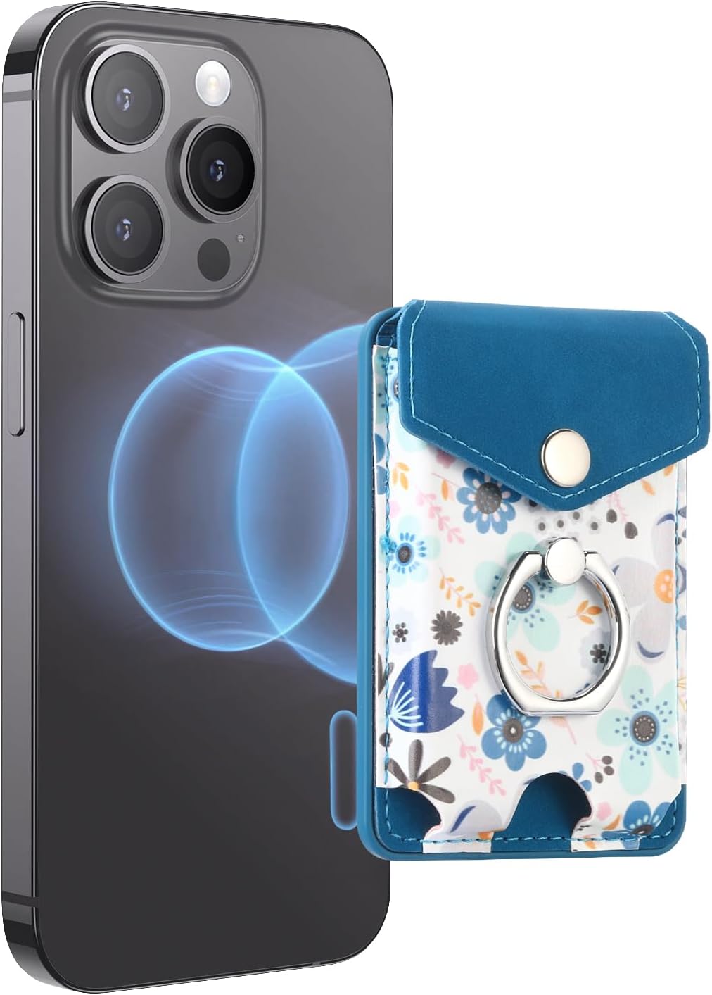 Amazon.com: For Magsafe Wallet with Grip, 6-Card Holder, Stronger ...