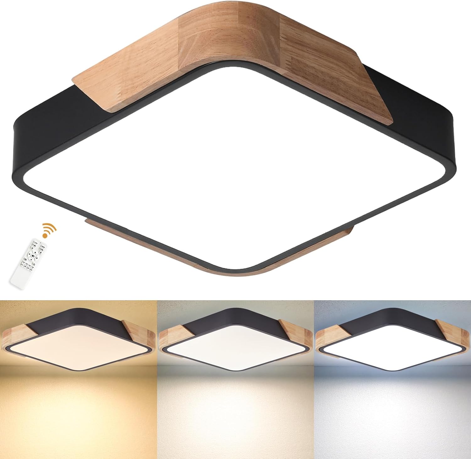 LuFun Flush Mount Ceiling Light, Led Ceiling Light Dimmable, Plafonnier ...