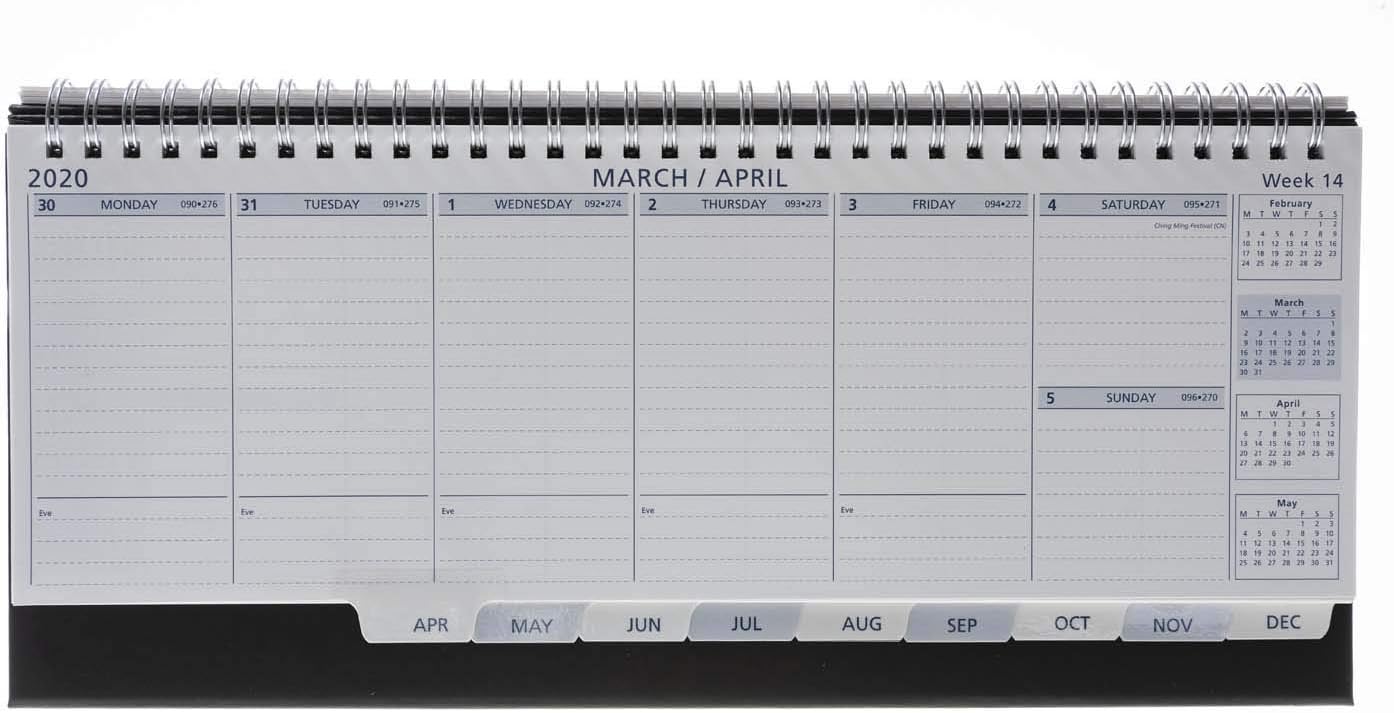 Collins Colplan Deskline Week to View 2020 Calendar : Amazon.co.uk ...