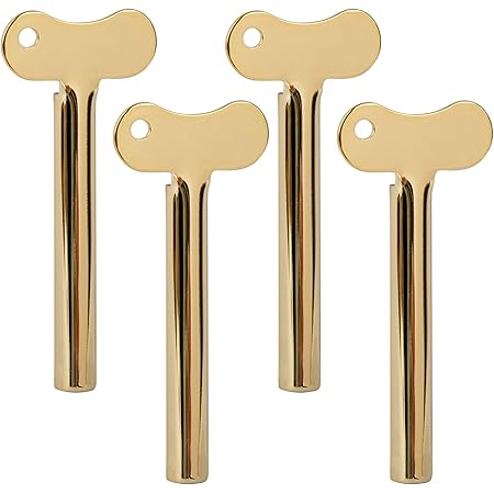 Amazon.com: Azure Zone, Set of 4 Stainless Steel Gold Toothpaste Tube ...