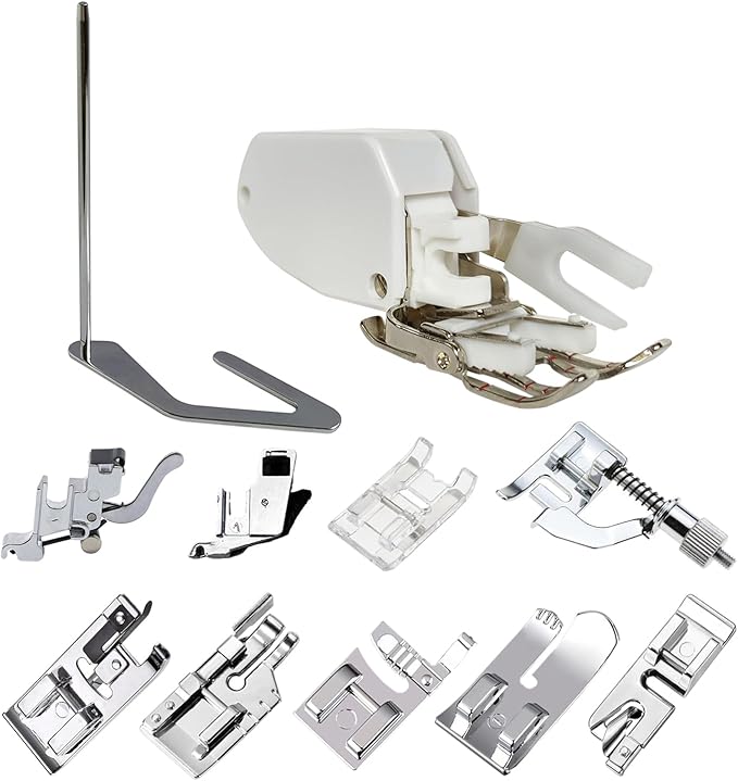 Amazon.com: Open Toe Walking Foot W/Guide Set for Brother,Singer,Janome ...