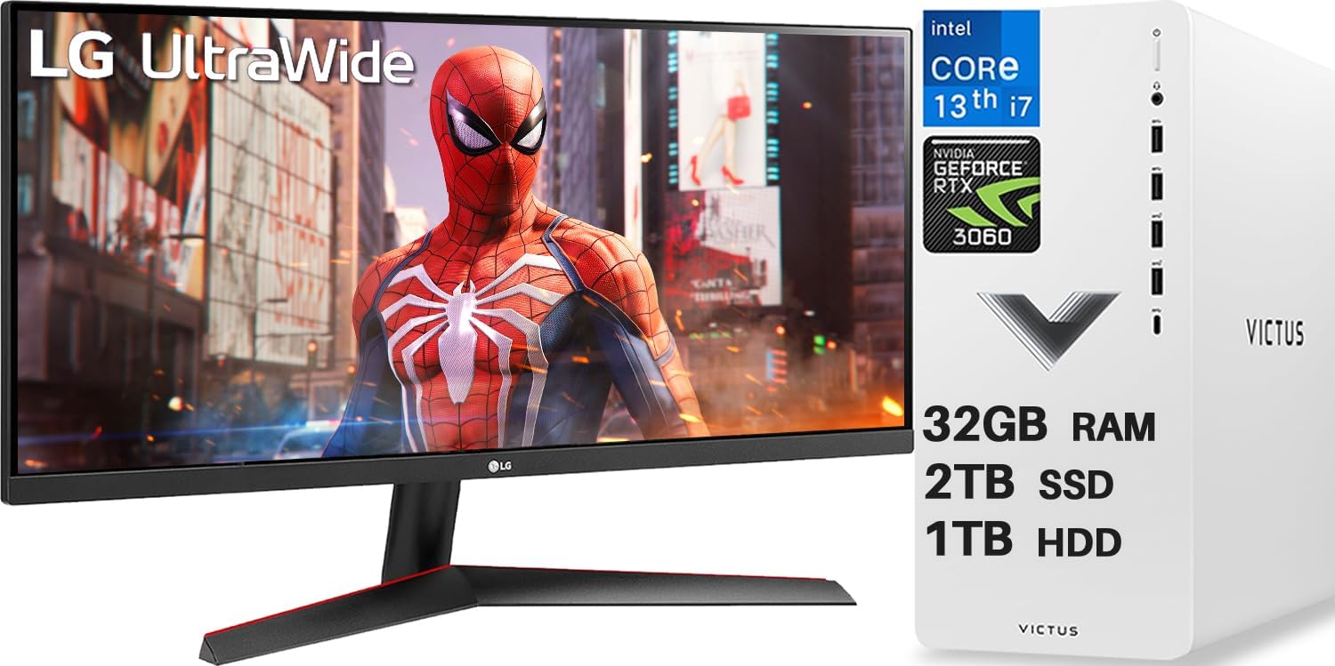 Amazon.com: LG Gaming Monitor + HP Gaming pc Bundle, 29'' UltraWide 21: ...