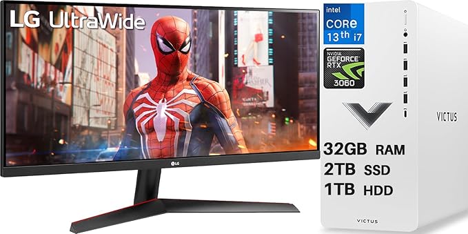 Amazon.com: LG Gaming Monitor + HP Gaming pc Bundle, 29'' UltraWide 21: ...