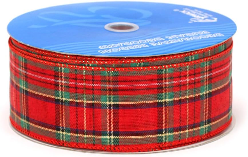 Amazon.com: Berwick 2.5" Wide Clarkston Wired Edge Ribbon for Crafts ...