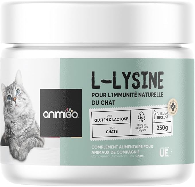 L-Lysine pour Chat en Poudre 250g - Lysine Chat Coryza Système ...
