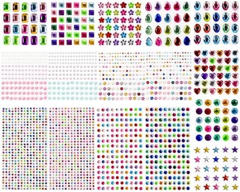 Buylorco 1200+pcs Self Adhesive Gem Stickers Gemstone Rhinestone ...
