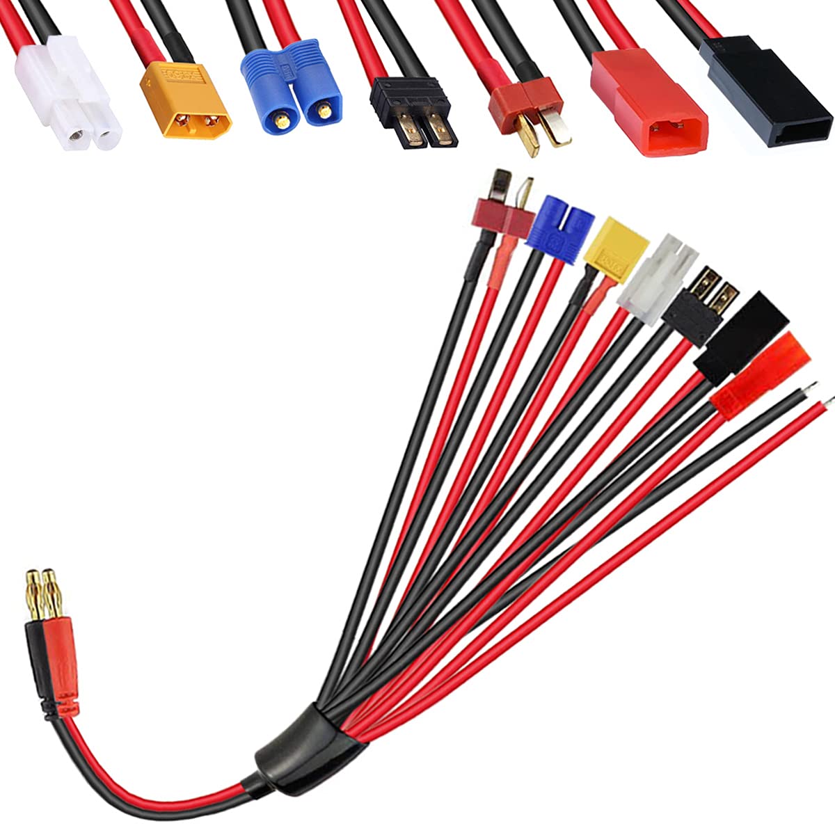 Buy Xiatiaosann RC Lipo Battery Charger Adapter Connector Splitter ...