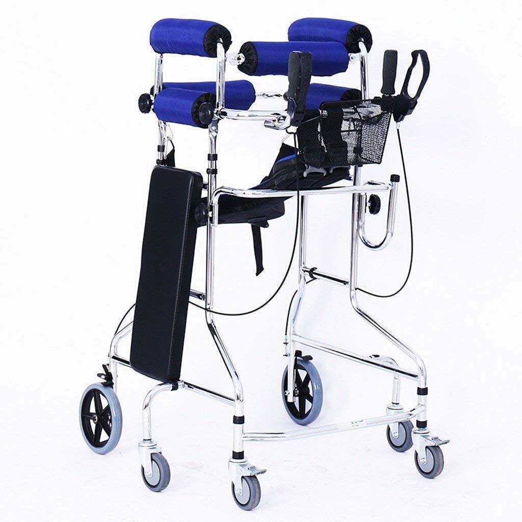 Relaxbx Folding Six Wheel Roller Walker With Seat Adjustable Height ...