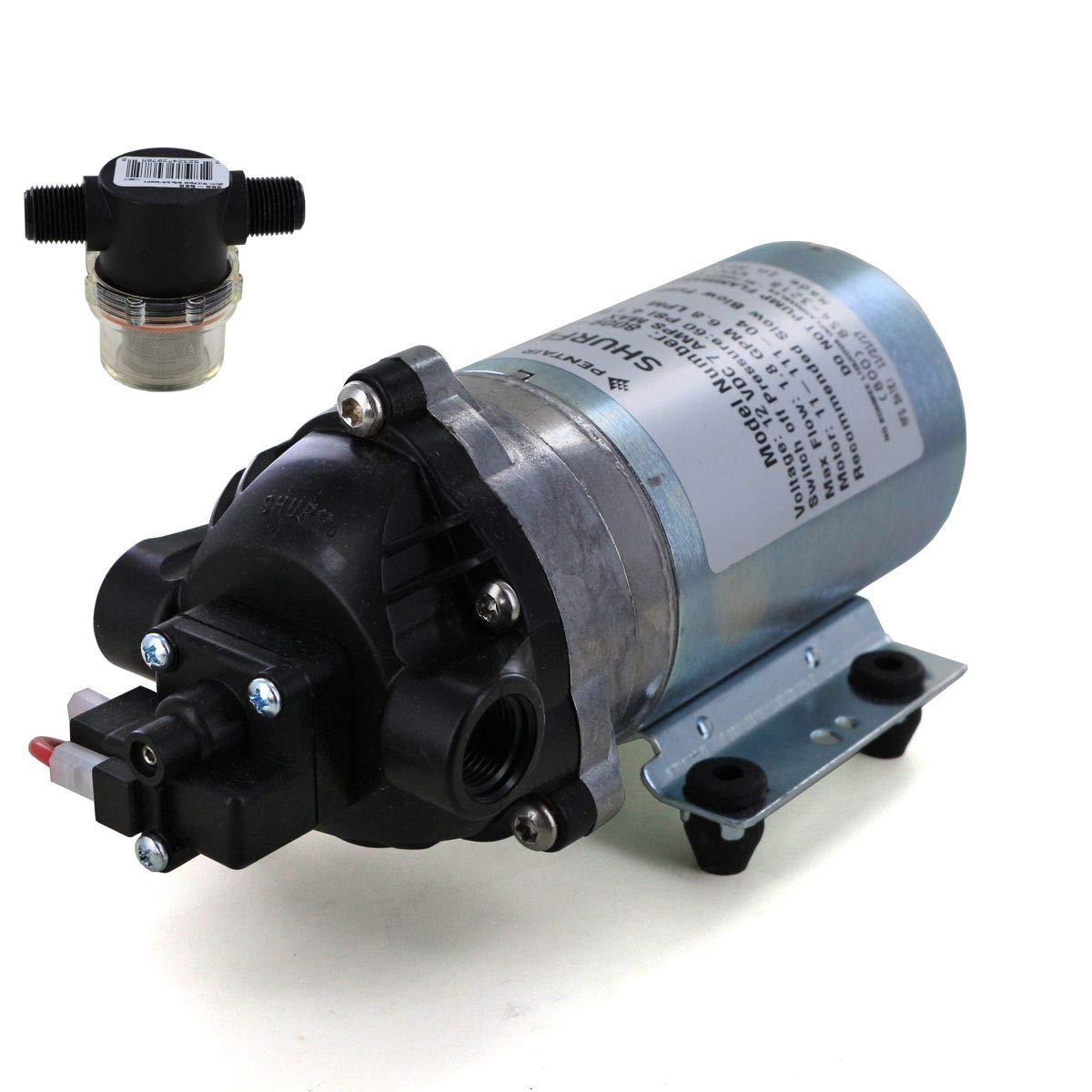 Shurflo 2088-343-500 Bypass 12-Volt Diaphragm Pump With 100 Psi