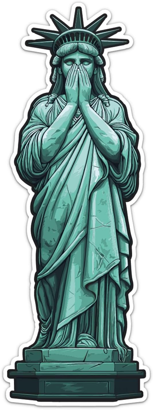 Amazon.com: Weeping Statue of Liberty Sticker, Waterproof Vinyl Car ...