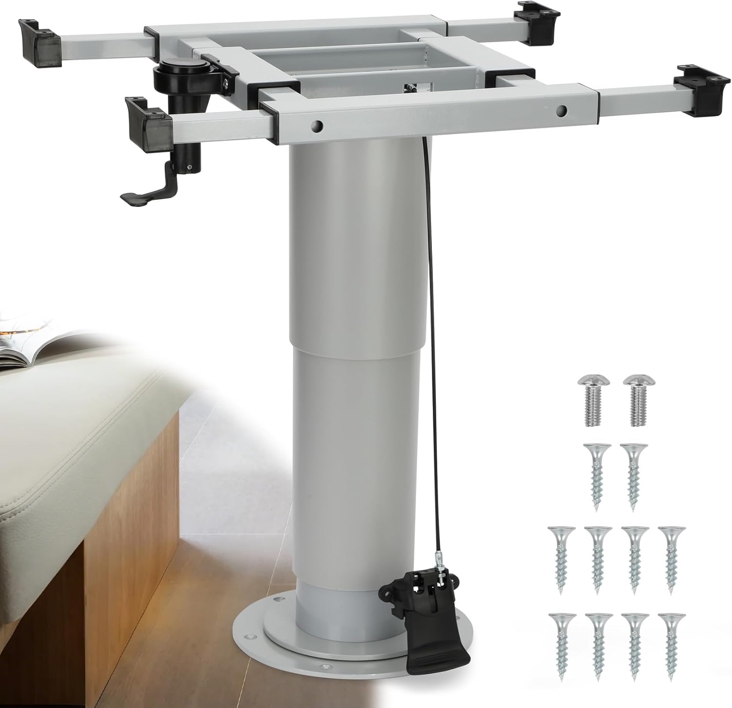 Amazon.com: MARGAR Adjustable RV Table with 360° Rotation & 4 - Way ...