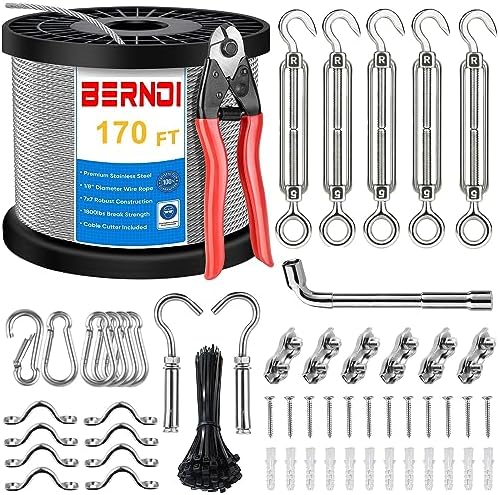 Byshun Outdoor Lights Hanging Kit,Globe String Light Suspension Kit ...