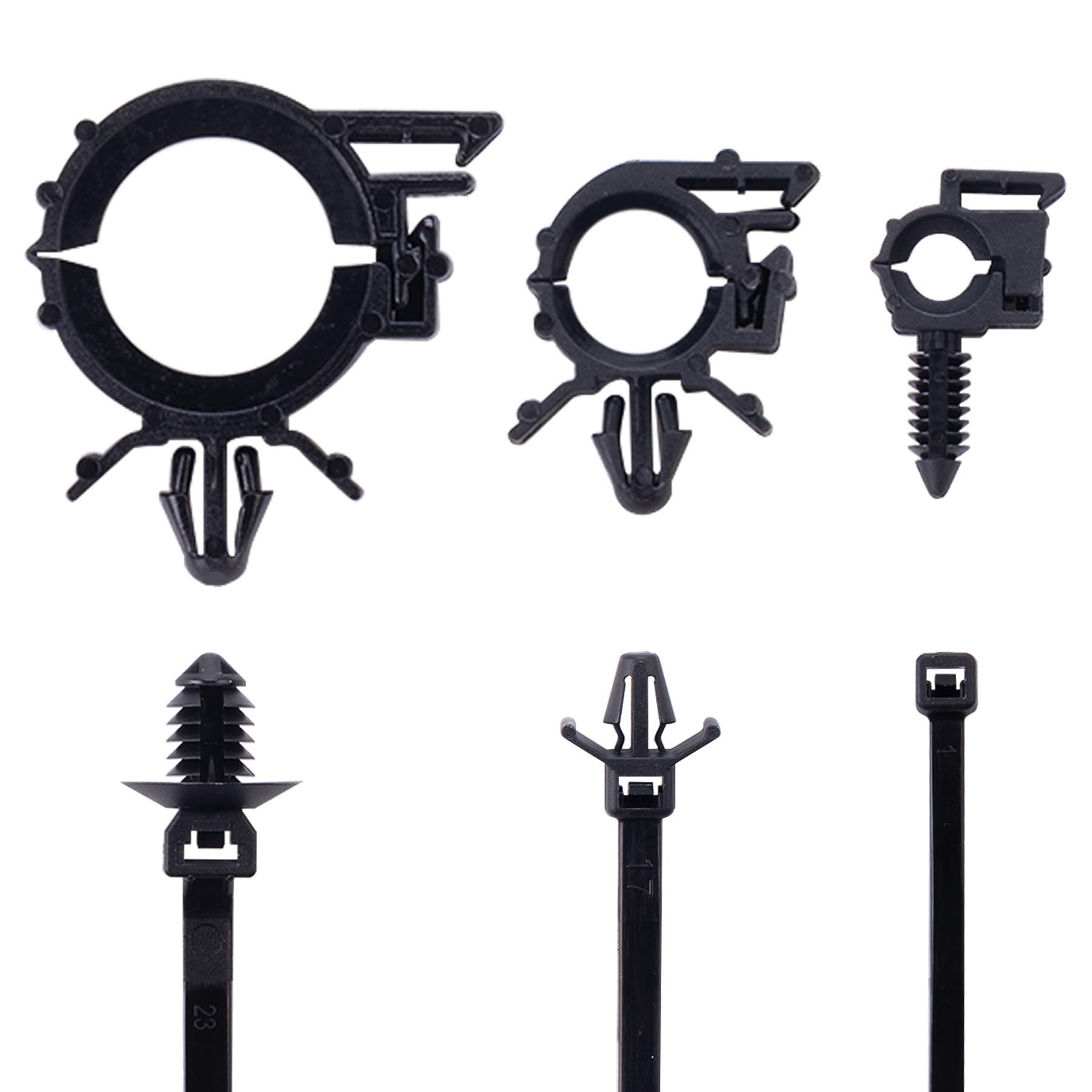 Amazon.com: CIOM 150pcs Push Mount Cable Zip Tie with Car Wire Loom ...