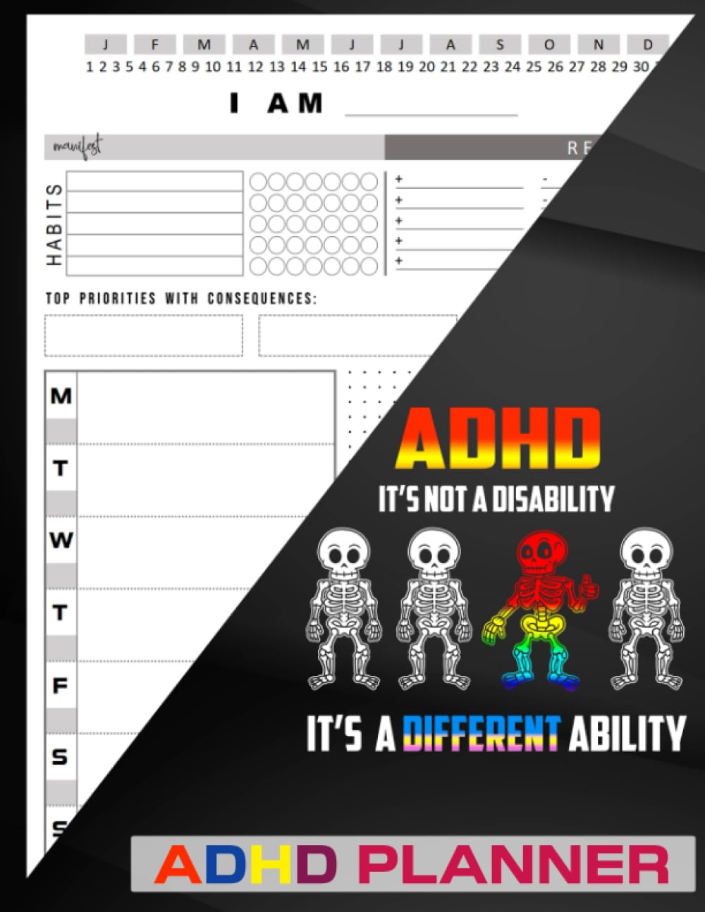 Planner for ADHD: The Undated Daily Weekly Schedule Organizer Journal ...