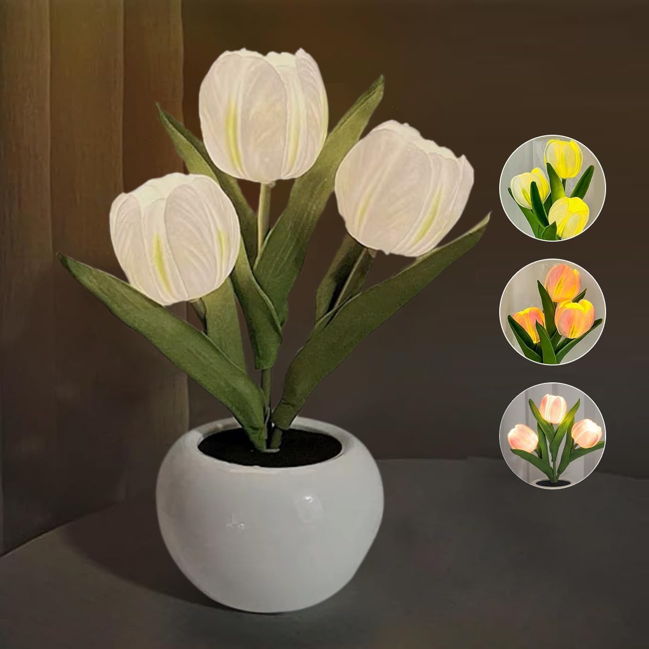 Kaurari Tulip Lamp Lights Night Light,Table Lamp Desk Lamp Led ...