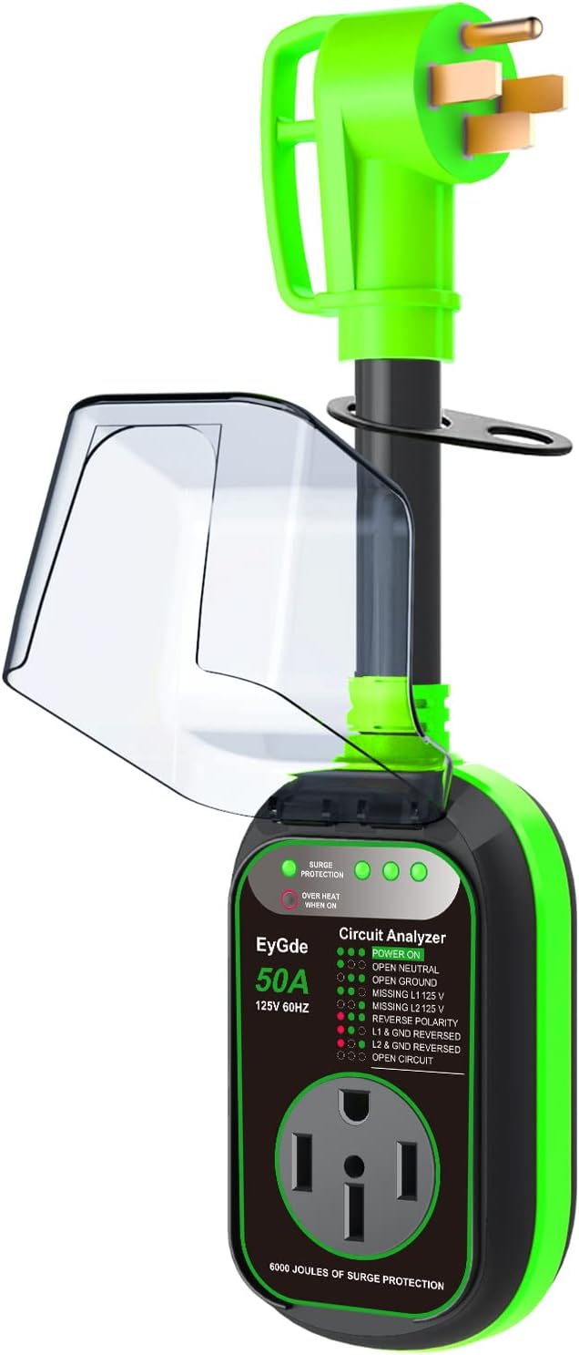 Amazon.com: EyGde RV Surge Protector 50 Amp Waterproof - UL Certified ...