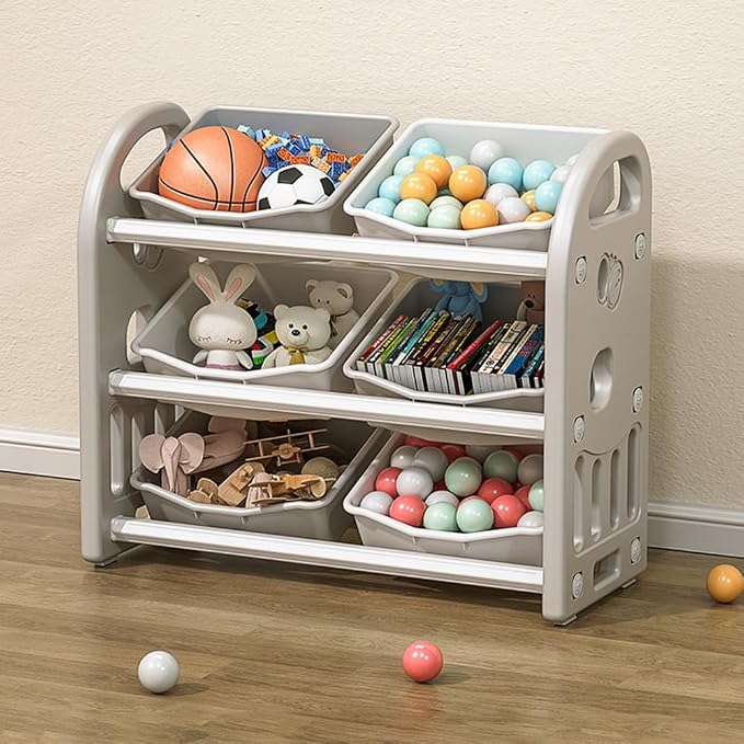 Amazon.com: Runboll Toy Storage Organizer 3-Tier Multipurpose Toys ...