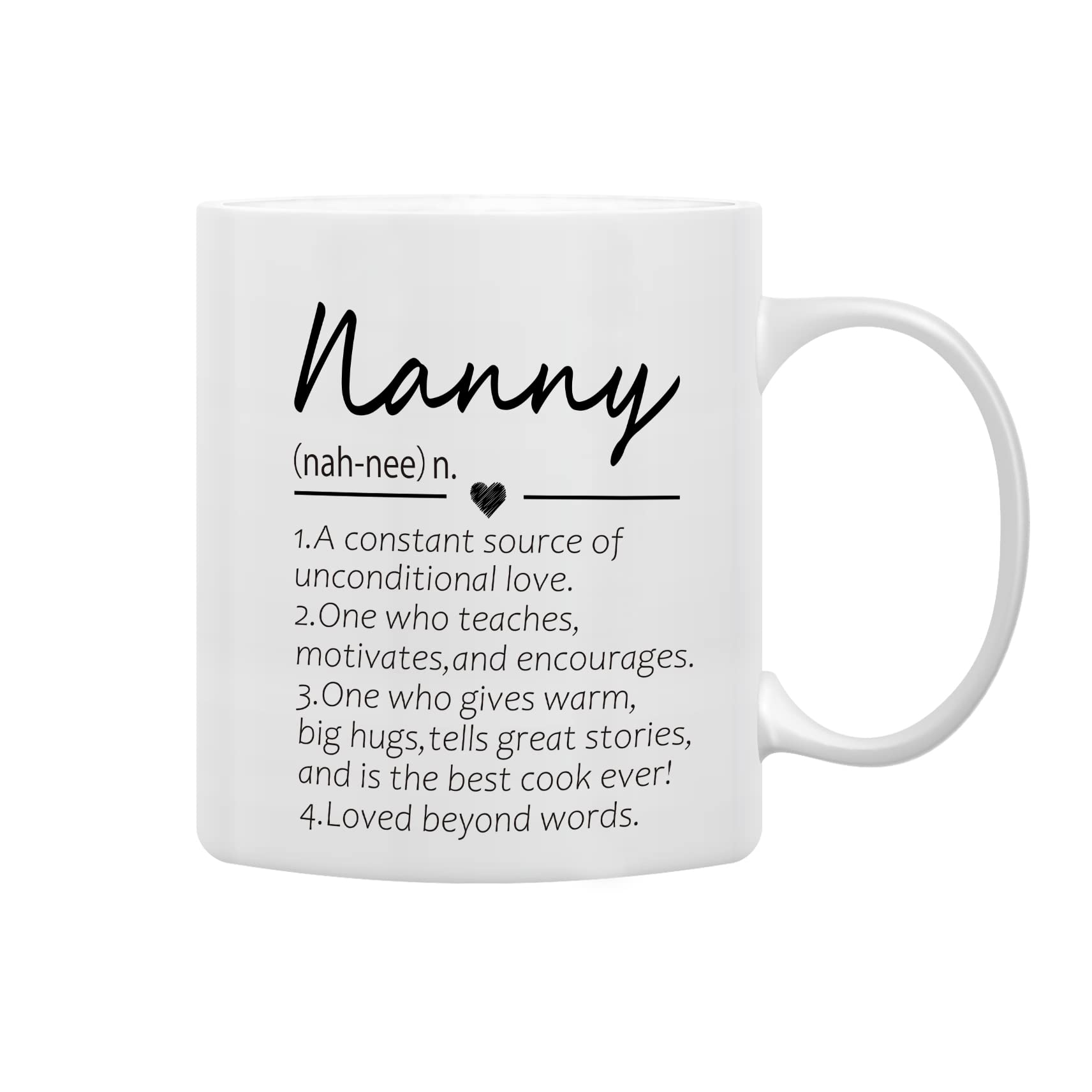 Amazon.com: QASHWEY Nanny Definition Coffee Mugs Mug, Nanny Grandma ...