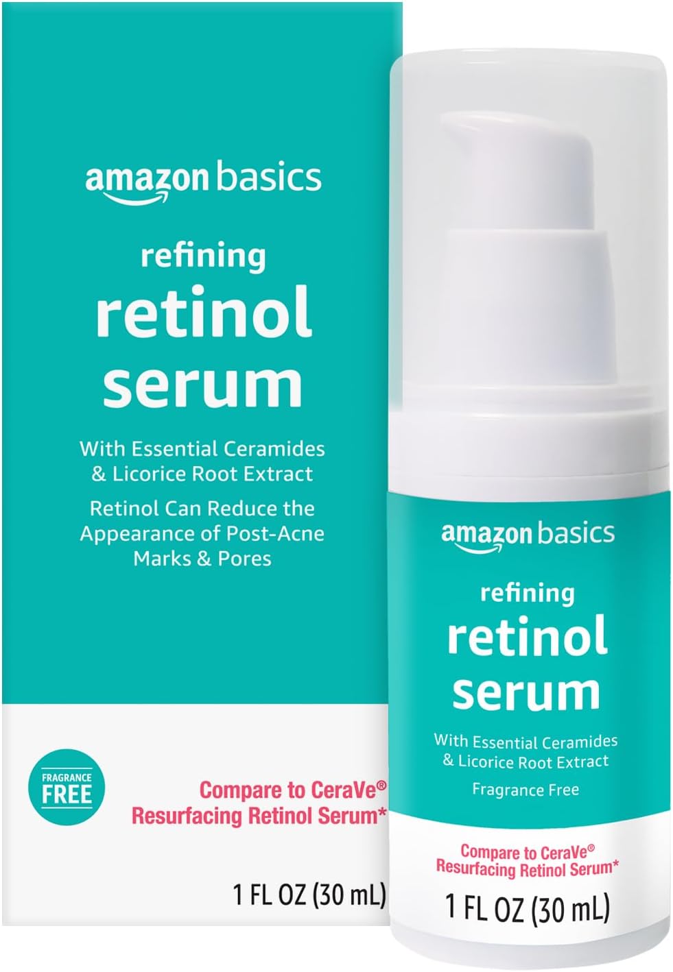 Amazon.com: Amazon Basics Retinol Serum for Face, 1 Fluid Ounce, 1-Pack ...
