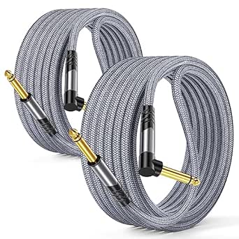 Amazon.com: Canjoy 1/4 Inch TS Guitar Cable 10ft 2 Pack Guitar AMP Cord ...