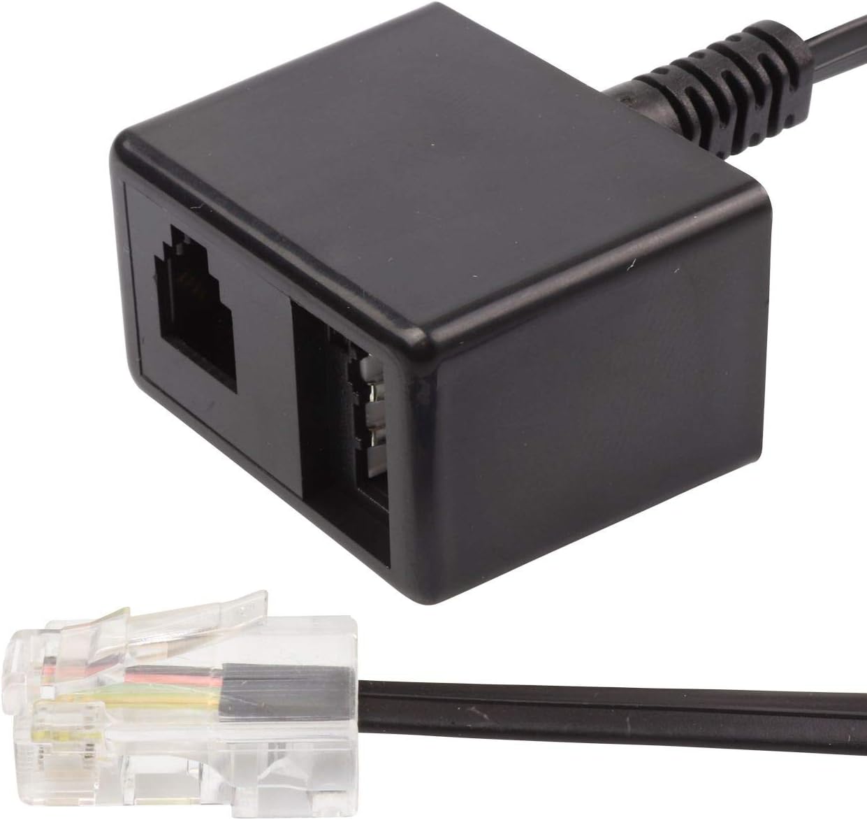 Goobay 68024 Telephone Adapter plug, black, 0.2 m - RJ45: Amazon.de ...