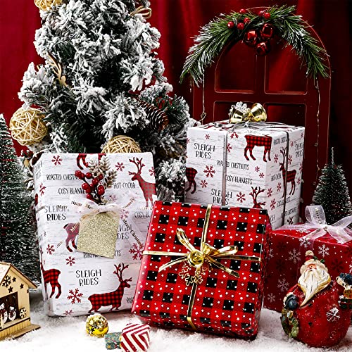 Snapklik.com : WRAPAHOLIC Christmas Wrapping Paper Roll - Rustic ...