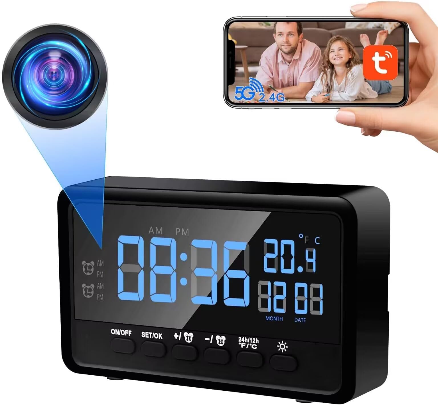 Seseno Mini Caméra Espion, Full HD 1080P Vidéo WiFi Mini Caméra de ...