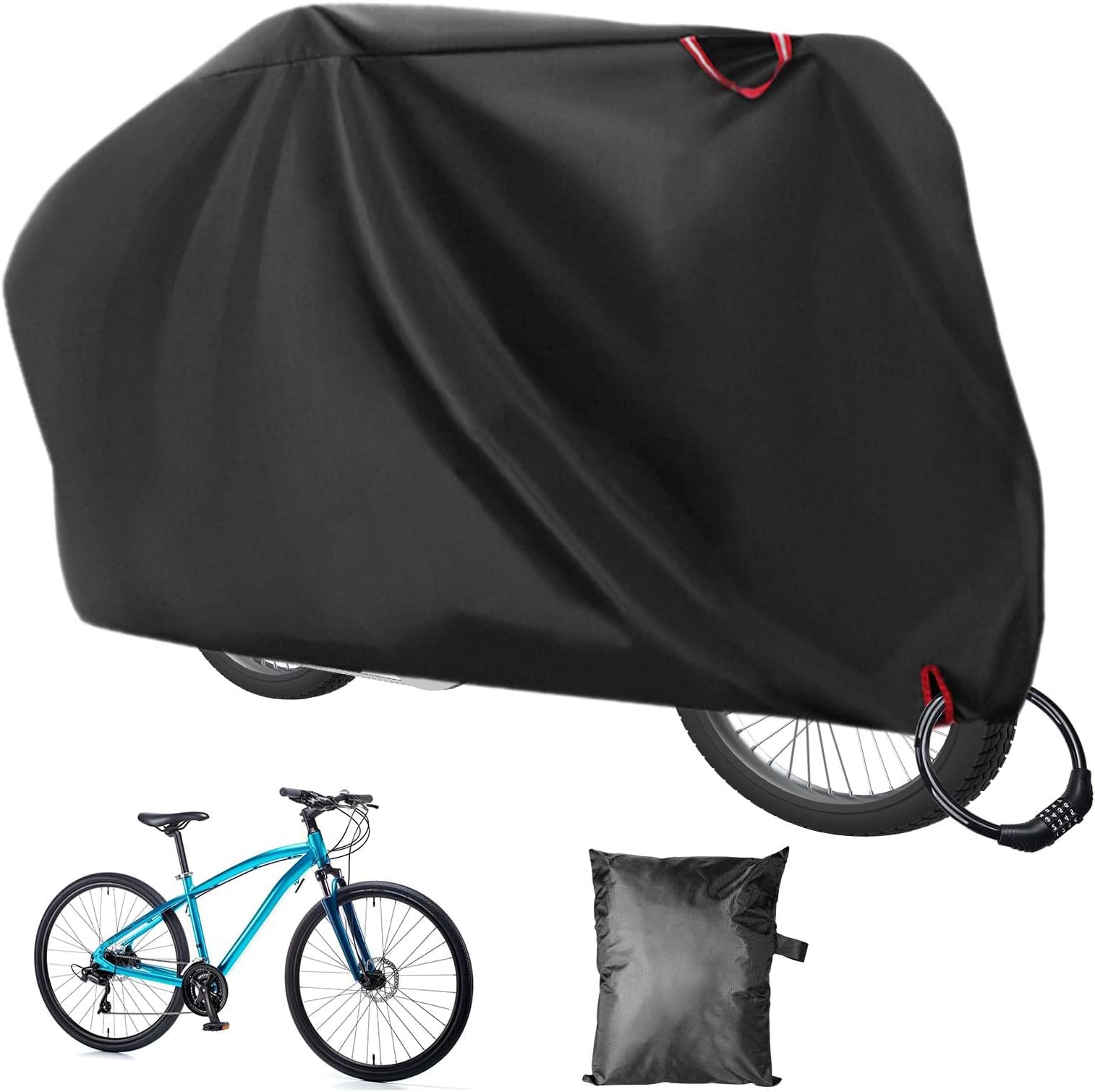 Housse Vélo Extérieur Protection, Bâche Oxford 210D Epais Noir Avec ...