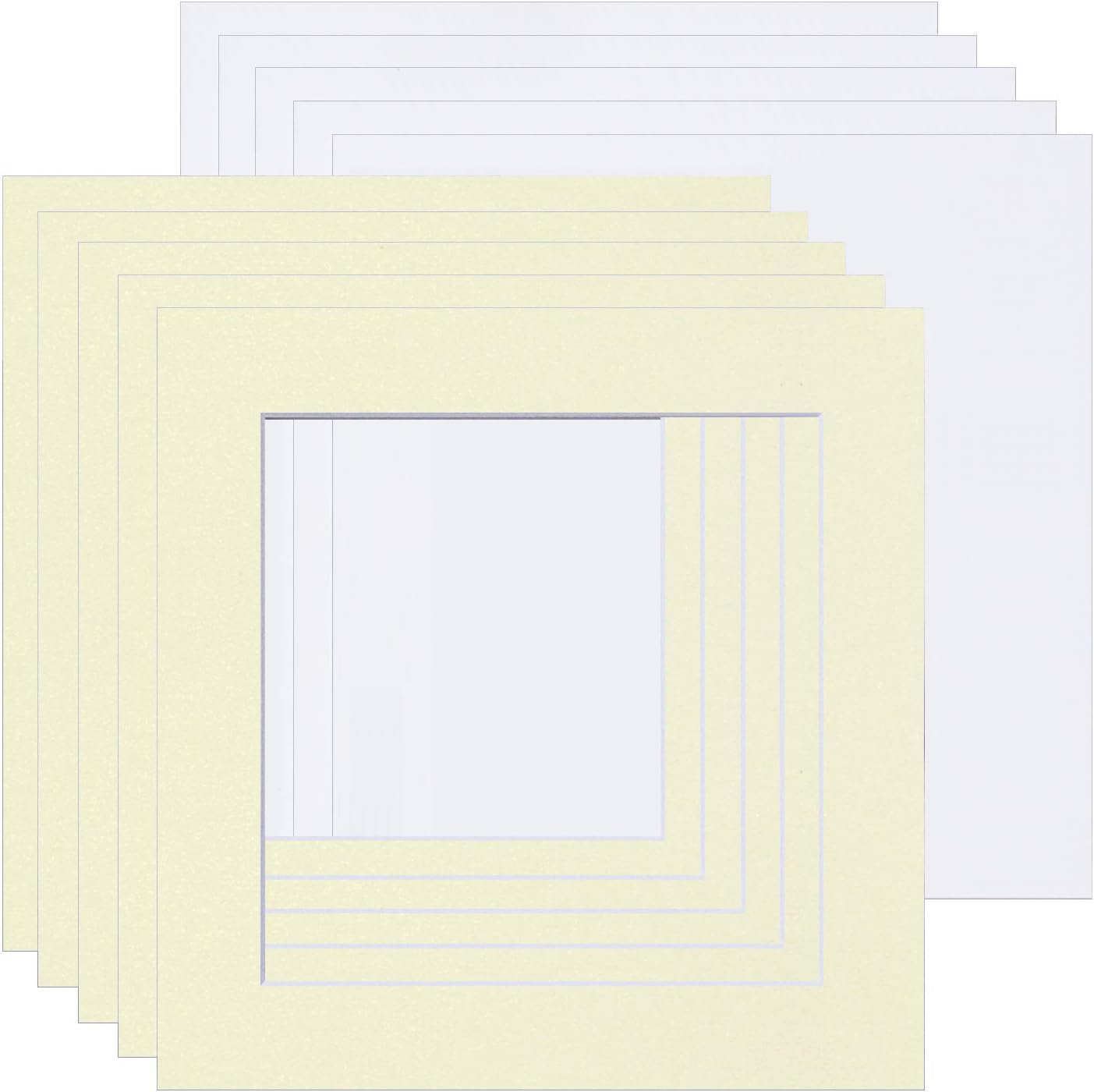 Picture Mounts with Backs, Frame Size 8 x 8 to fit 6 x 6 Image, Choice ...