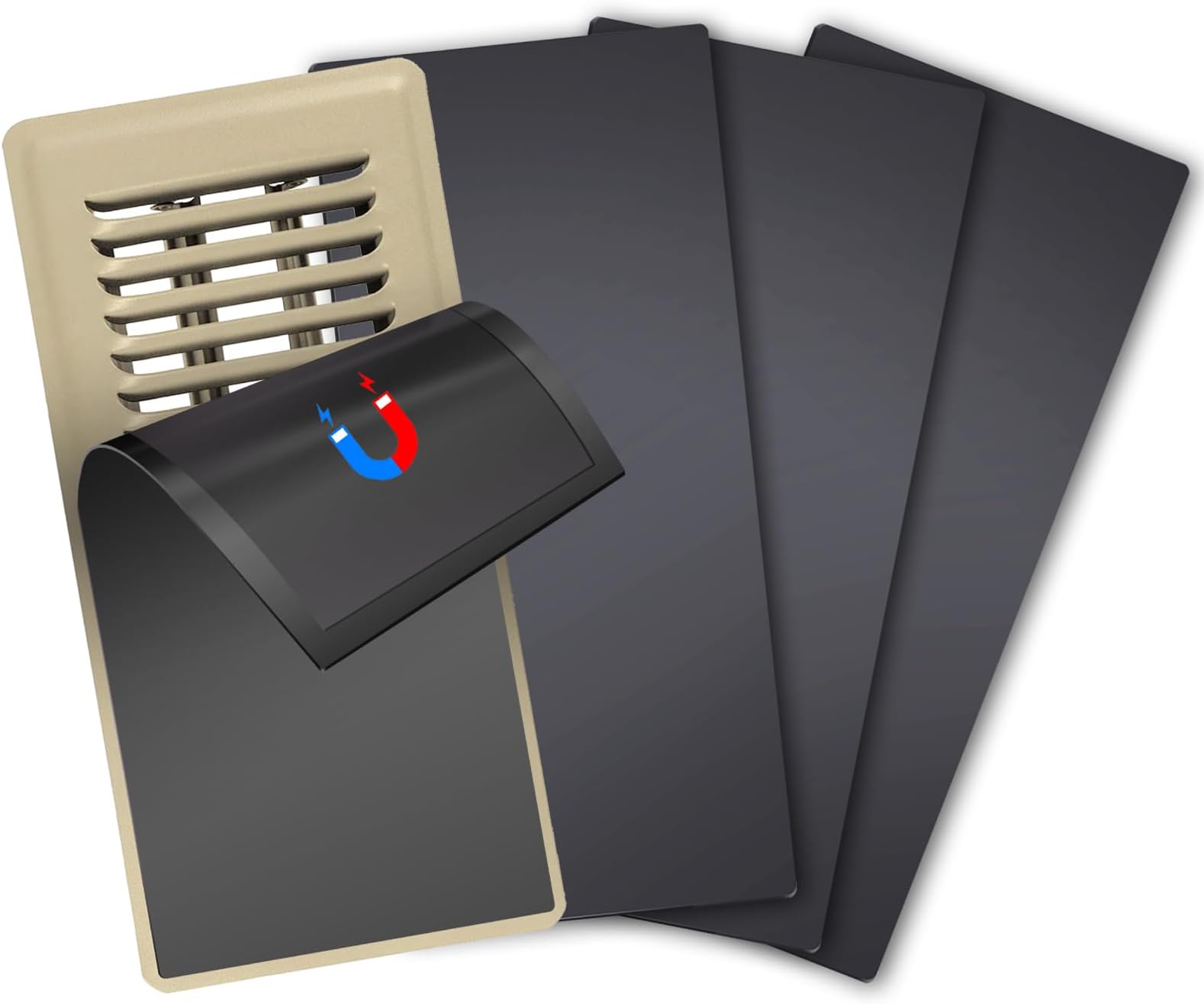 Kigley 12 Pcs Floor Vents Register with Magnetic Vent Covers 4" x 10 ...