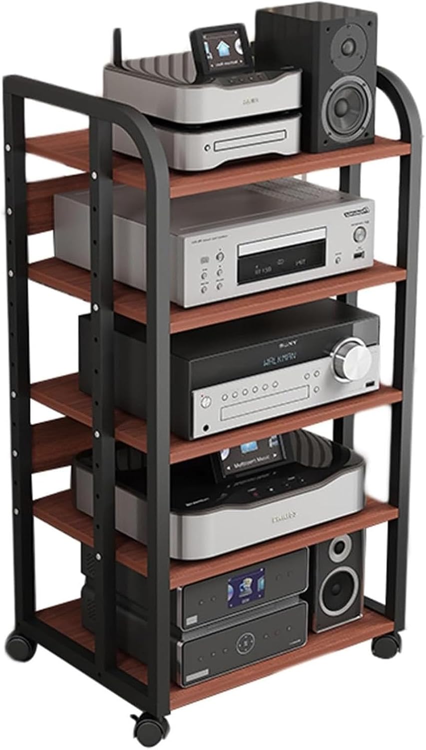 Modern Movable Audio Vedio-Media Stand Corner Shelf, CD Stereo Storage ...