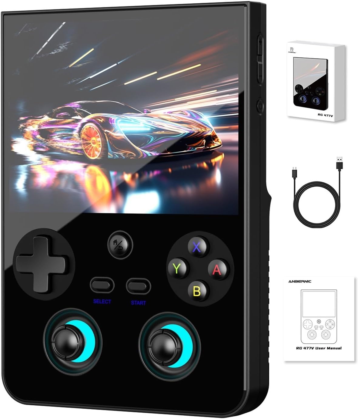 Voacle Anbernic RG477V Retro Handheld Game Console, 4.7 Inch Touch ...