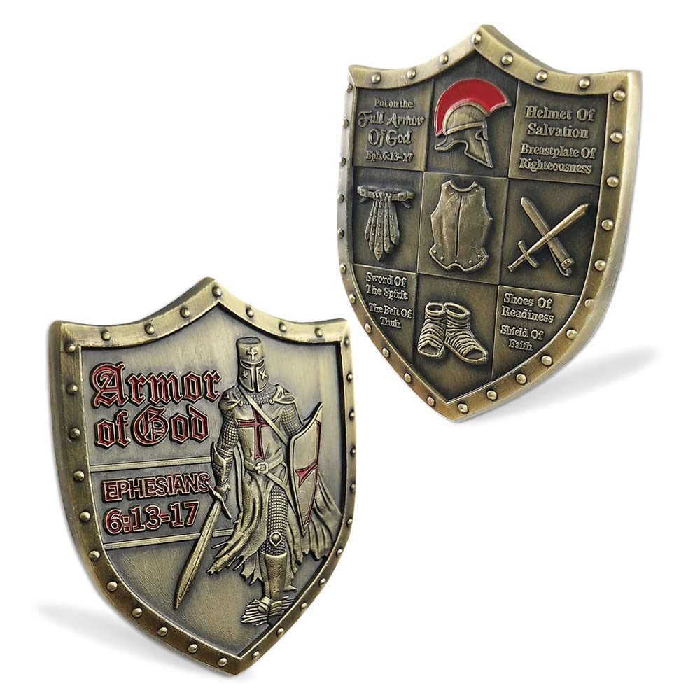Bilo Challenge Coin Armor Of God Knight Guards Faith Shield ...
